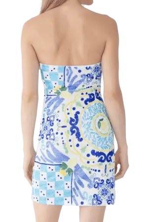SELF-ADORE Limoncello Hand Beaded Embellished Mini Dress