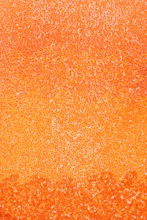 SELF-ADORE Ombre Hand Beaded Embellished One Piece Swimsuit - Orange