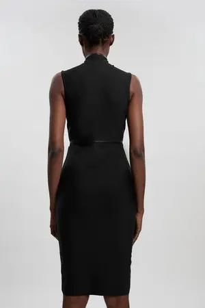 Karen Millen Military Bandage Midi Dress