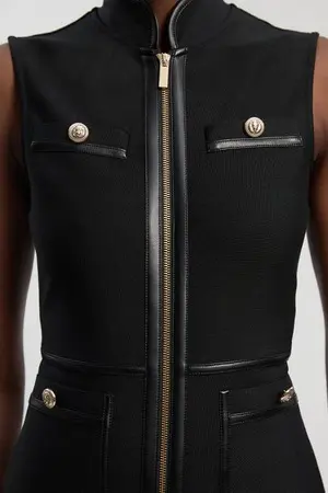 Karen Millen Military Bandage Midi Dress