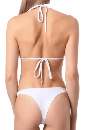 SELF-ADORE Limoncello Hand Beaded Triangle Bikini Top
