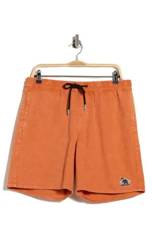 GOTCHA Highland Park Cotton Shorts With Drawstring Waist And Logo Patch - Canyon Sun