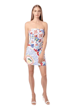 SELF-ADORE Senorita Hand Beaded Embellished Mini Dress