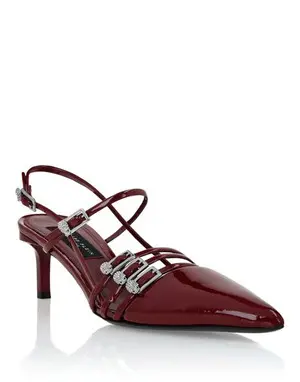 Philipp Plein Multi-strap Mid-heel Slingbacks - Bordeaux