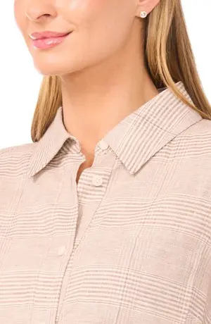 Ted Baker London Charlie Drop Waist Linen Shirtdress