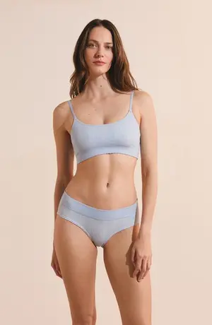 ETAM Daily Seamless Ribbed Bralette - Bleu