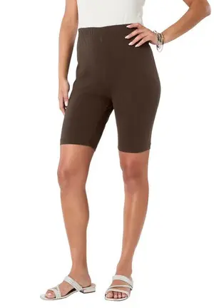 Roaman's Everyday Essential Stretch Bike Shorts - Chocolate