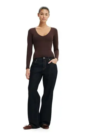 COTTON ON Hold Me V Neck Long Sleeve