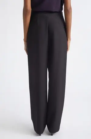 Emporio Armani Stretch Cady Straight Leg Pants