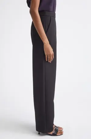 Emporio Armani Stretch Cady Straight Leg Pants