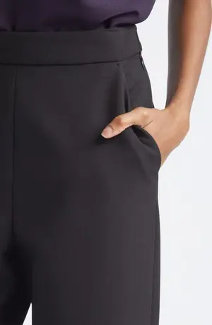 Emporio Armani Stretch Cady Straight Leg Pants
