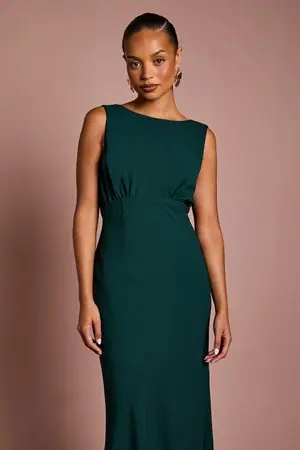 Coast Petite Cowl Back Maxi Dress - Emerald