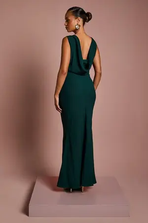 Coast Petite Cowl Back Maxi Dress - Emerald