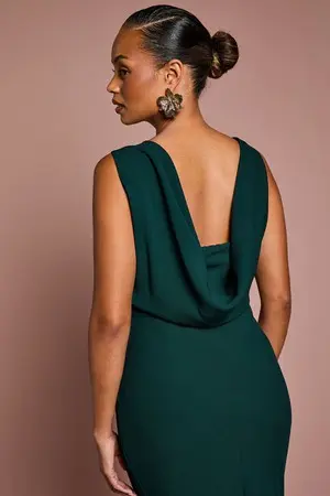 Coast Petite Cowl Back Maxi Dress - Emerald