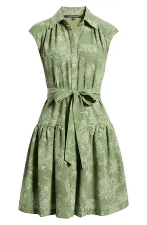 Julia Jordan Floral Cap Sleeve Shirt Dress