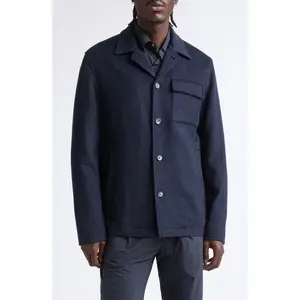 Herno Light Cashwool Jacket - Navy