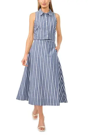 Halogen Sleeveless Button Down Shirt
