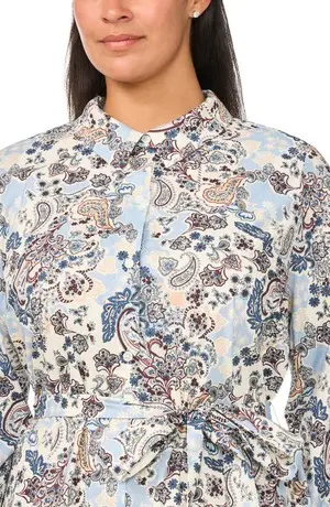 Halogen Paisley Cotton Shirtdress