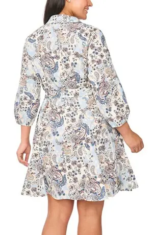 Halogen Paisley Cotton Shirtdress
