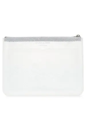Comme Des Garçons Snakeskin Embossed Zip Pouch