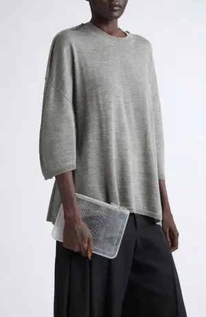 Comme Des Garçons Snakeskin Embossed Zip Pouch