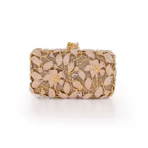 Badgley Mischka Adelaide Floral Vine Pearl And Crystal Beaded Minaudiere