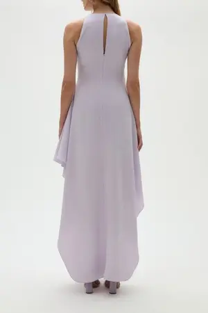 Amsale Pebble Crepe Halter Dress