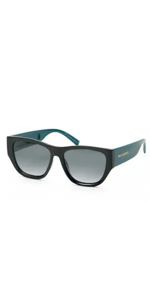 MIO MARINO Mio Marino Polarized Vintage Square Sunglasses Black Emerald