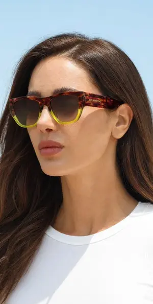 MIO MARINO Polarized Vintage Square Sunglasses - Olive Branch