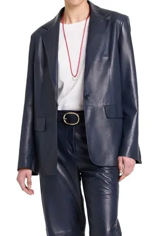 TWP Jillian Leather Blazer