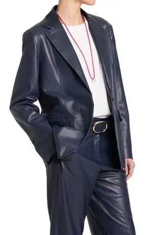 TWP Jillian Leather Blazer