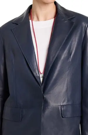 TWP Jillian Leather Blazer