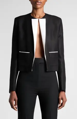 TOM FORD Wool & Silk Radzimir Spencer Jacket - Black