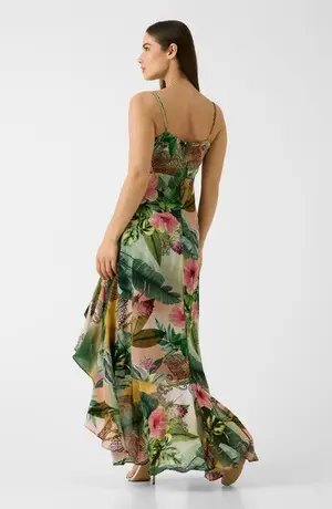 Guess Tracie Tropical Print High-low Dress