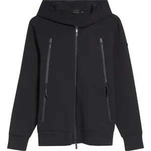 Moncler Cotton Blend Zip-up Hoodie - Black