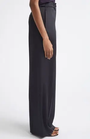 Emporio Armani Satin Wide Leg Trousers