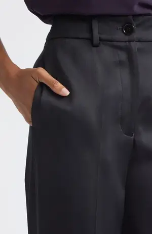 Emporio Armani Satin Wide Leg Trousers