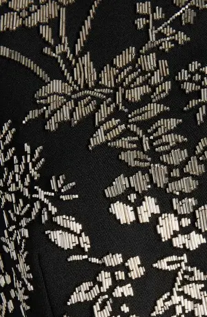 Alexander McQueen Beaded Floral Hook & Eye Wool Jacket
