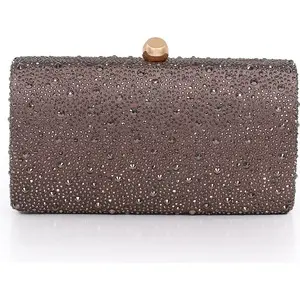 Badgley Mischka Fern Crystal Minaudière - Bronze