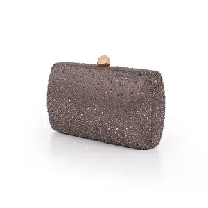 Badgley Mischka Fern Crystal Minaudière - Bronze