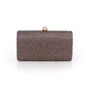 Badgley Mischka Fern Crystal Minaudière - Bronze