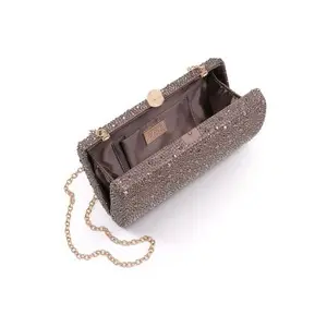Badgley Mischka Fern Crystal Minaudière - Bronze