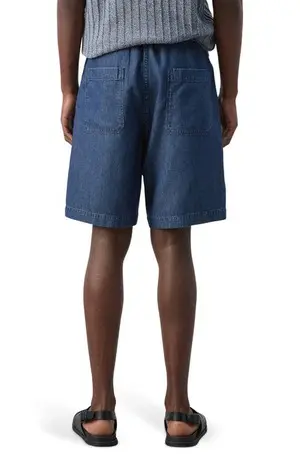 Mango Cotton Blend Drawstring Bermuda Shorts
