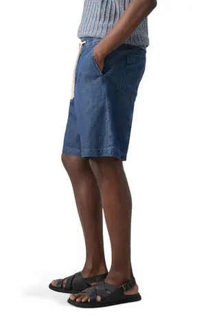 Mango Cotton Blend Drawstring Bermuda Shorts