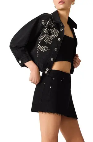 Steve Madden Dove Studded Cropped Jacket