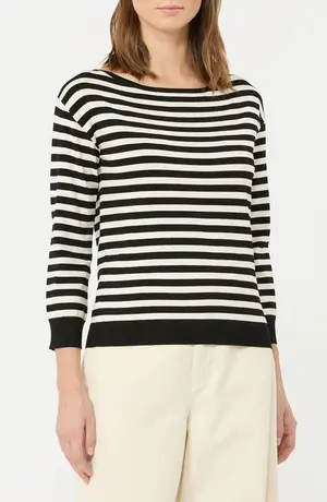 Max Mara Stecca Striped Bateau Neck Sweater