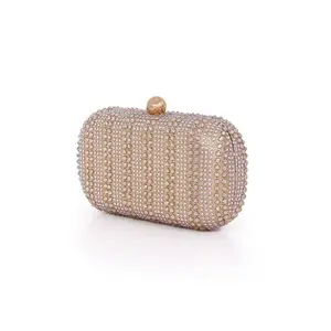 Badgley Mischka Harlow Crystal Minaudière - Gold