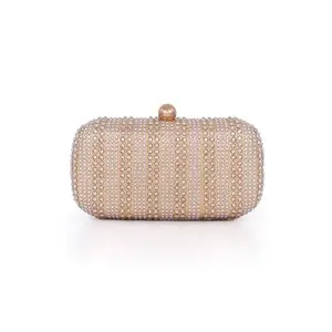 Badgley Mischka Harlow Crystal Minaudière - Gold