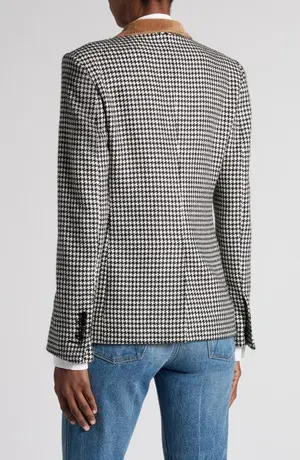 TOM FORD Cashmere Houndstooth Boyfriend Jacket