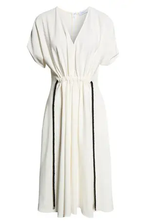 FERRAGAMO Gathered Waist Midi Dress